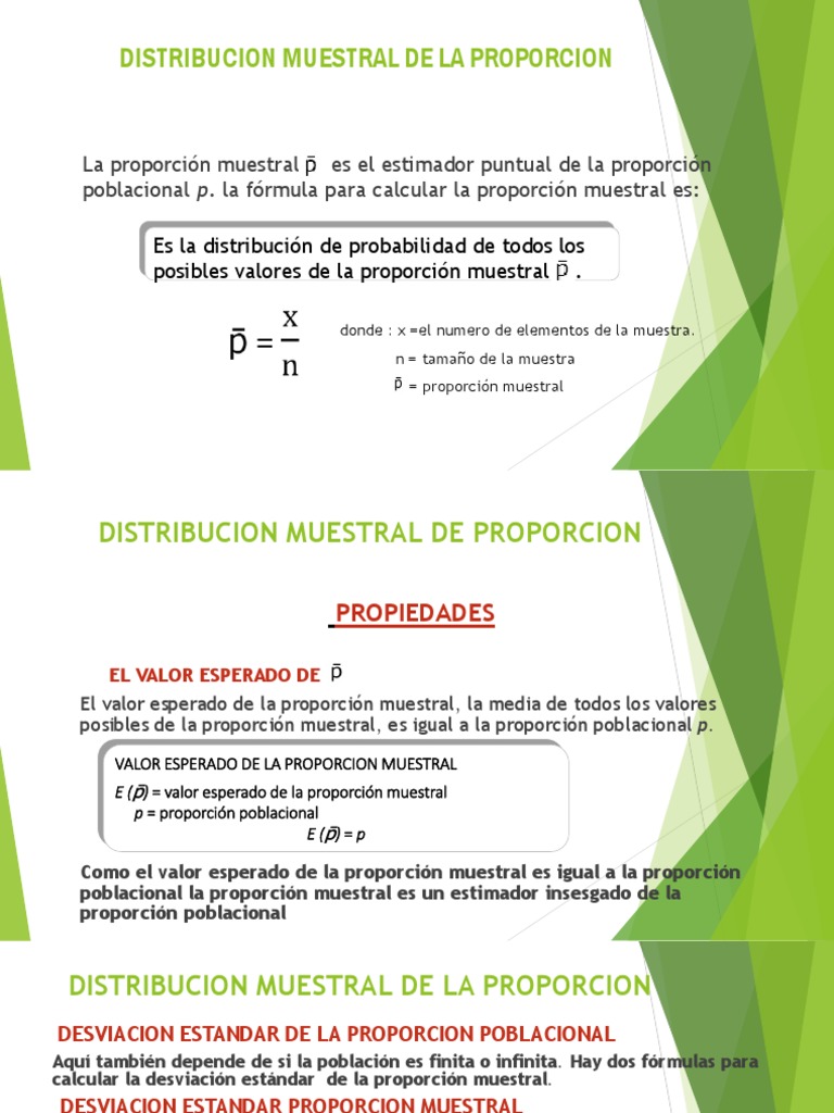 Distribucion Muestral de La Proporcion | PDF | Diferencia | Muestreo ...