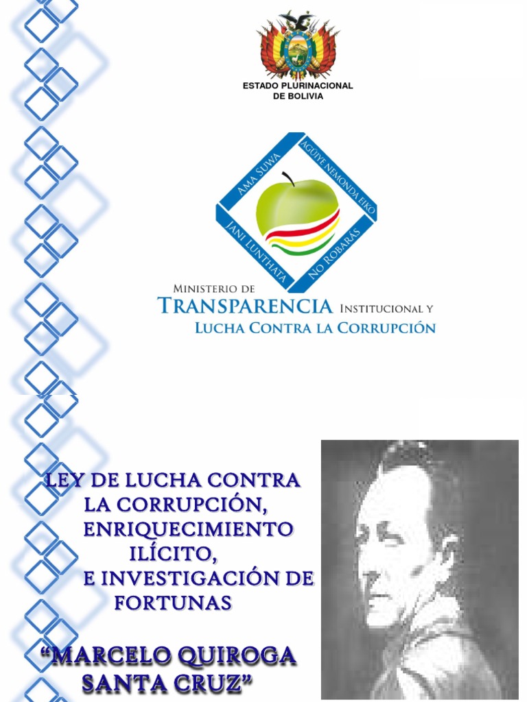 Present. Ley Marcelo Quiroga | PDF | Corrupción política | Delito