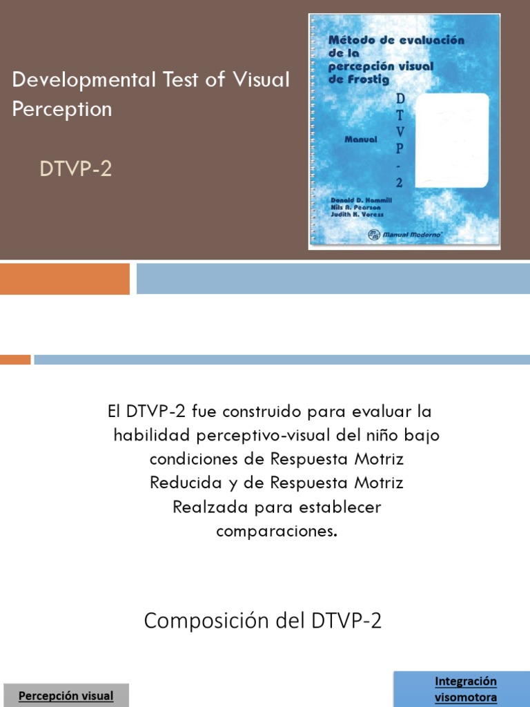 DTVP-2 Alf para Alumnos | PDF | Sistema nervioso | Neuropsicología