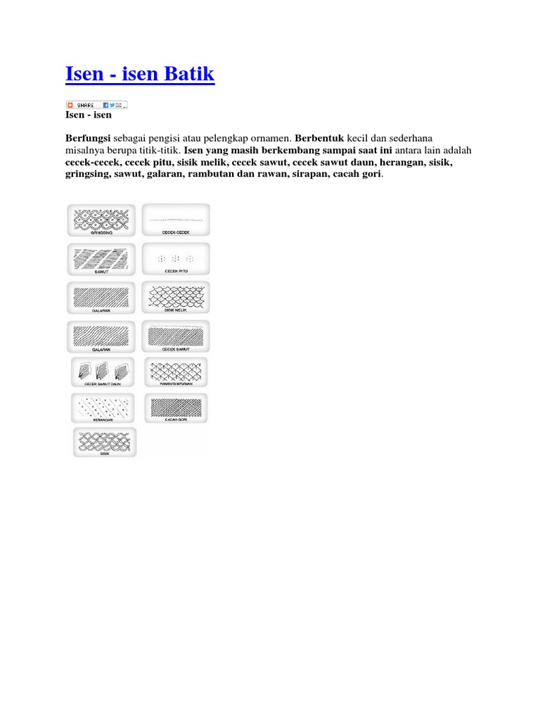 Isen - Isen Batik | PDF