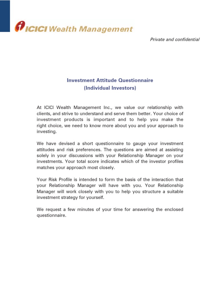 Investment Attitude Questionnaire | PDF | Leverage (Finance) | Investing