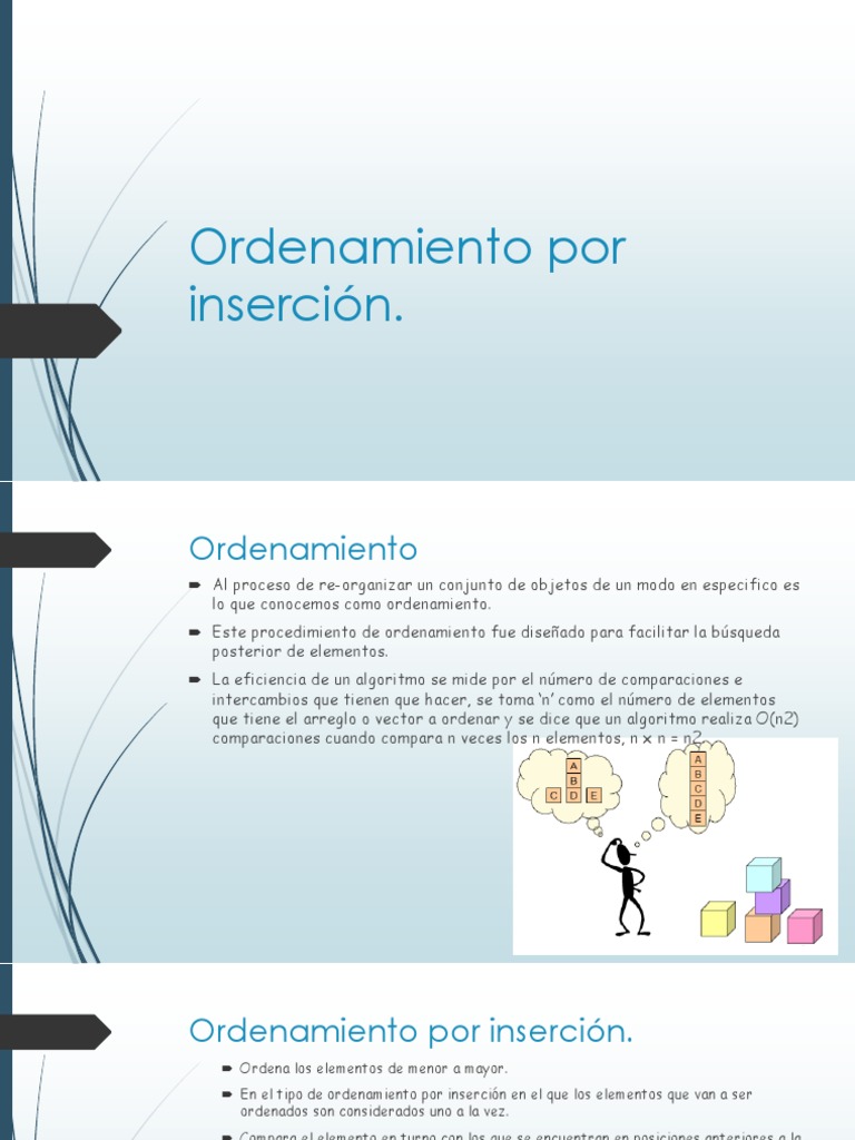 Ordenamiento Por Inserción | PDF Ordenamiento Por Inserción | PDF