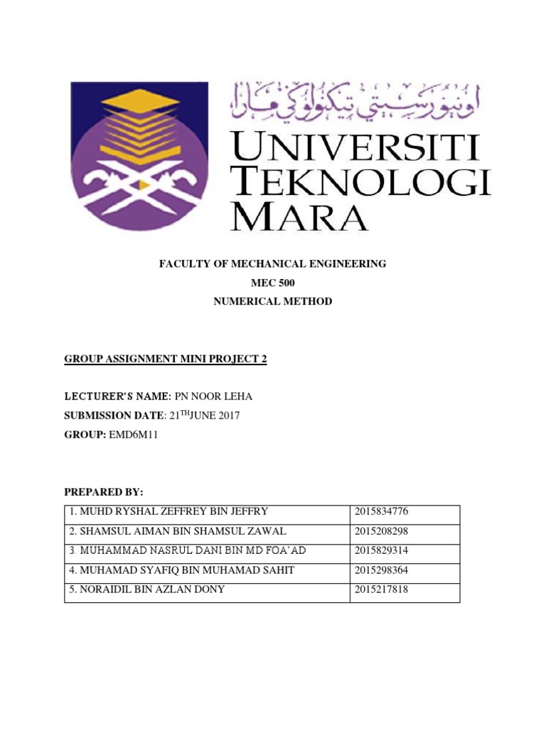 Front Cover Numec Group Assignment | PDF