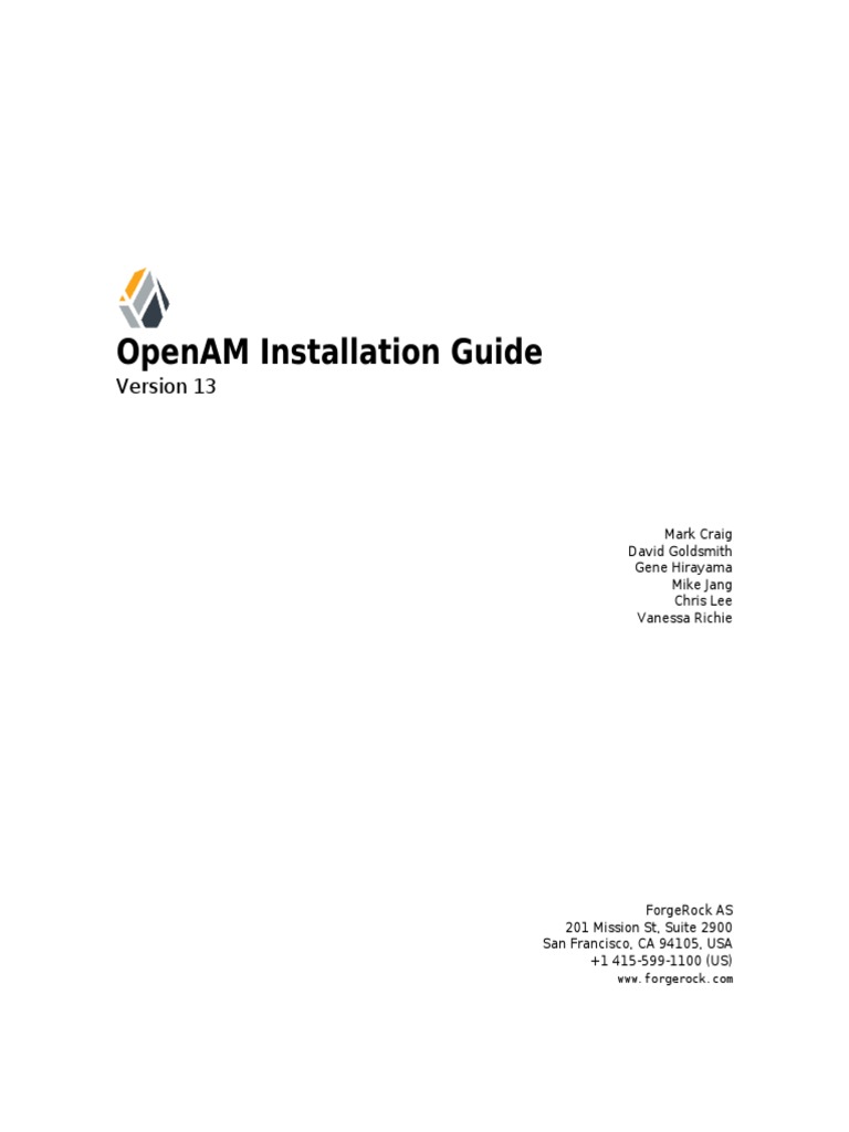 OpenAM 13 Install Guide | PDF | Typefaces | System Software