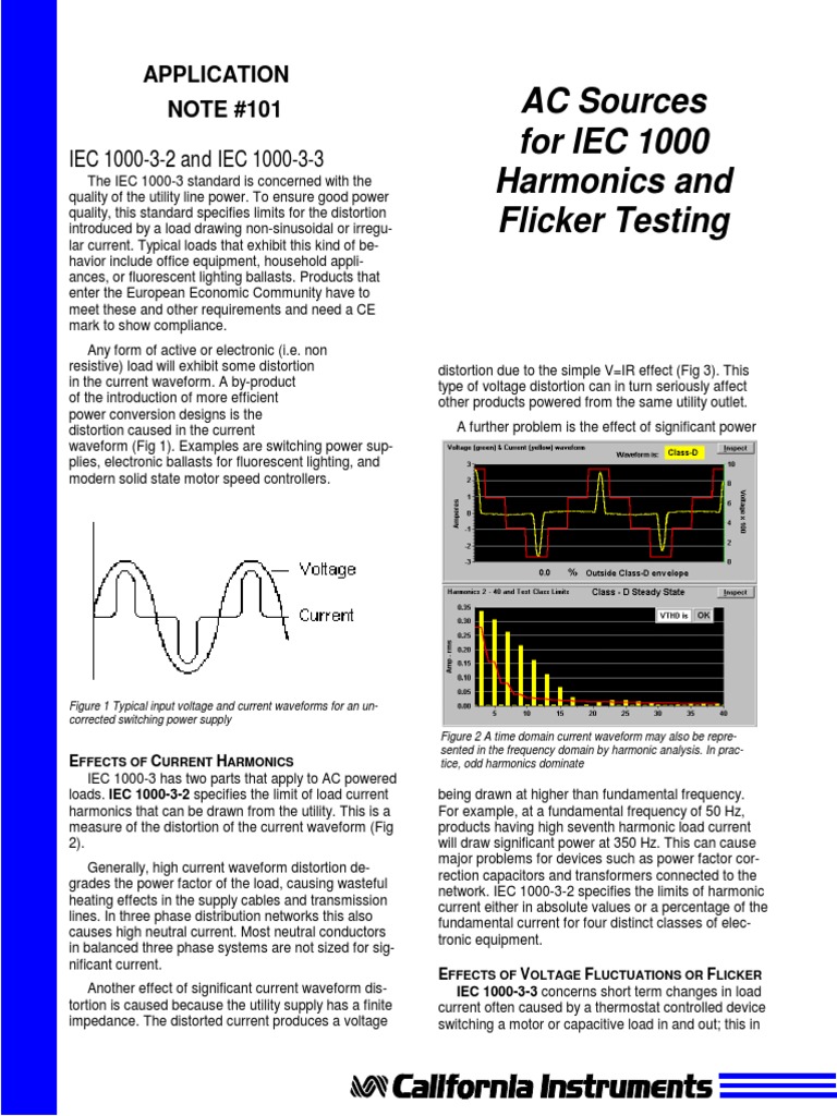 App101 IEC 555 (Harmonics-&-Flicker) Testing | Electrical Impedance ...