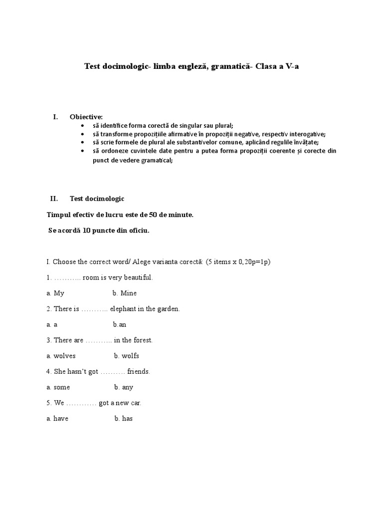 Test Docimologic | PDF