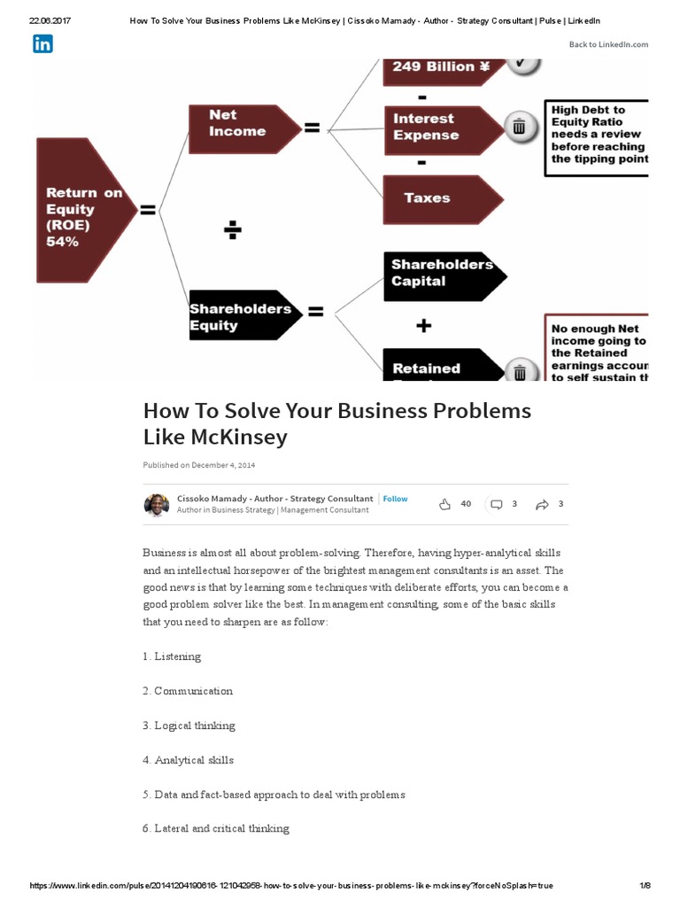 How To Solve Your Business Problems Like McKinsey | PDF | Strategic ...