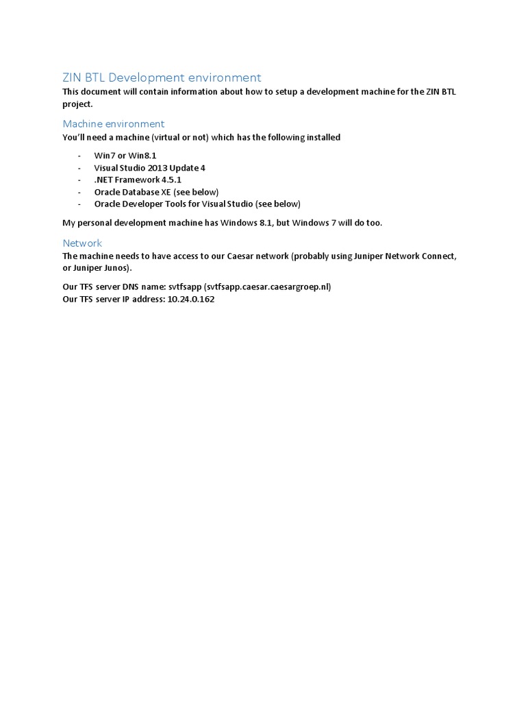 Development Environment | PDF | Microsoft Visual Studio | C Sharp (Programming Language)