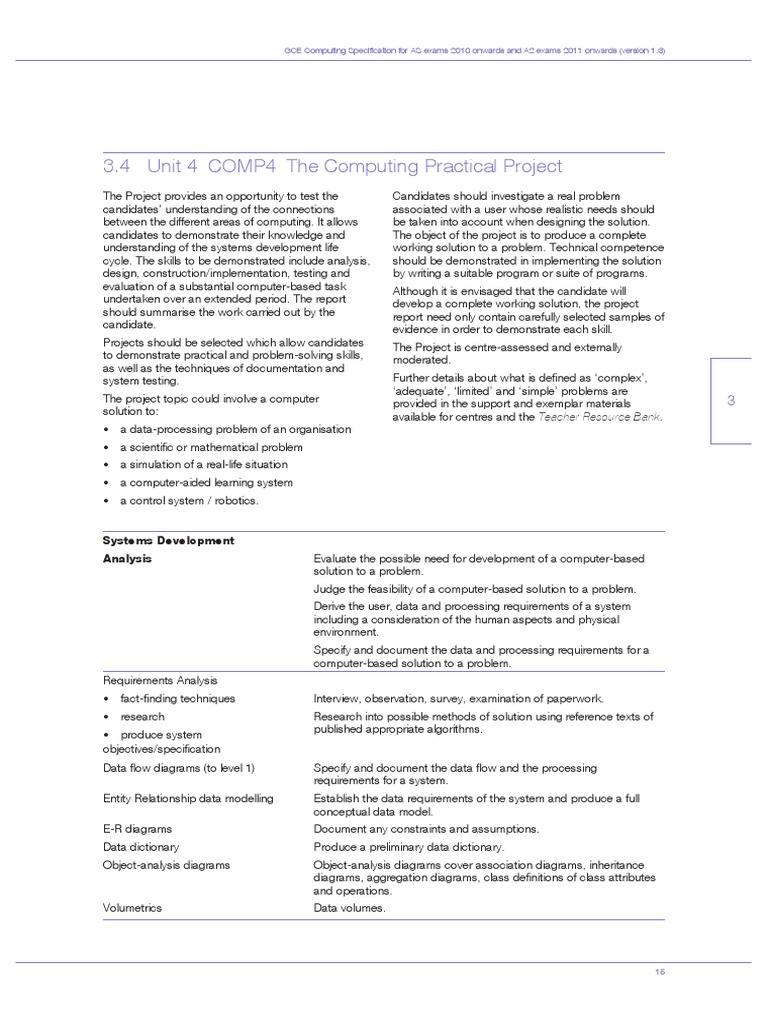 3.4 Unit 4 COMP4 The Computing Practical Project | PDF | Data Model ...