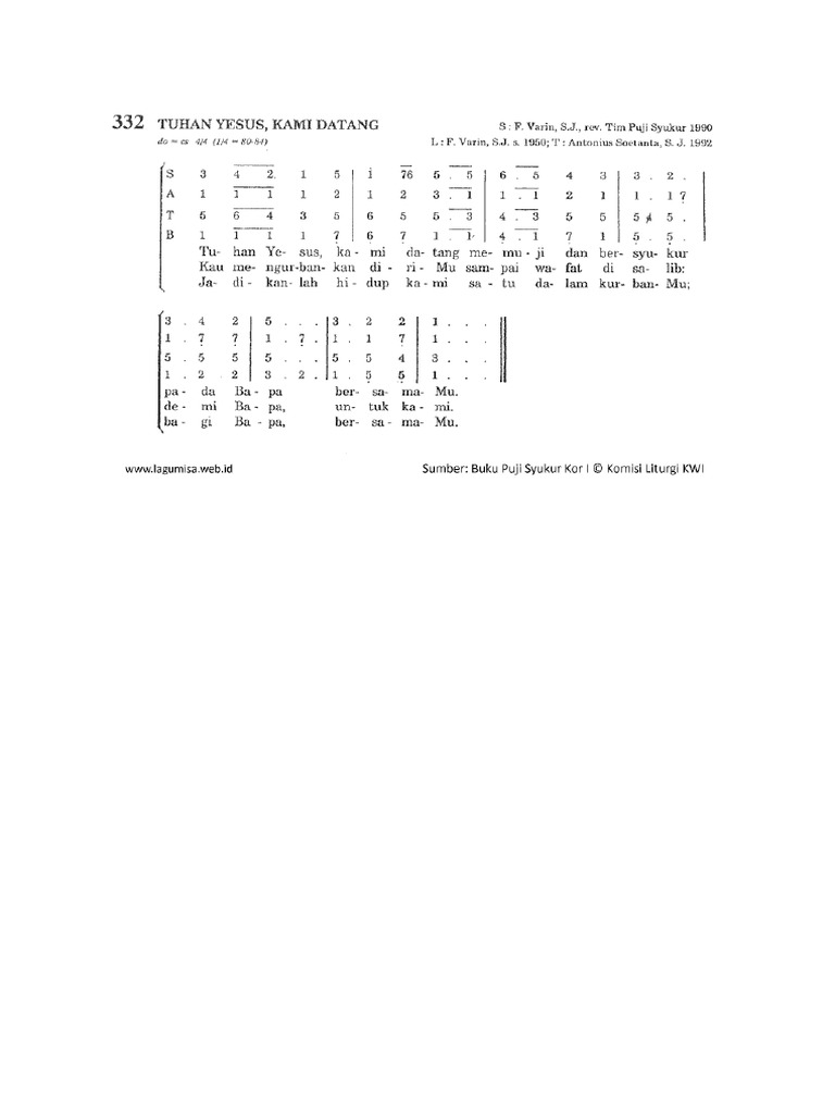 Tuhan Yesus Kami Datang | PDF