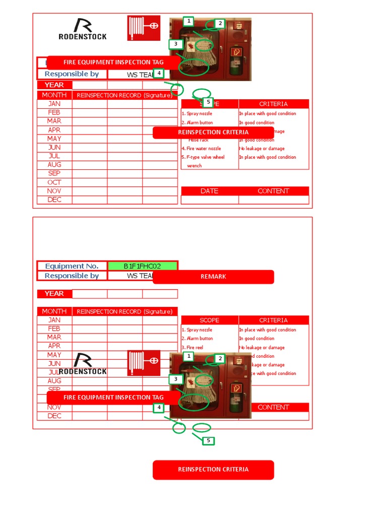 Fire Equipment Reinspection Records | PDF