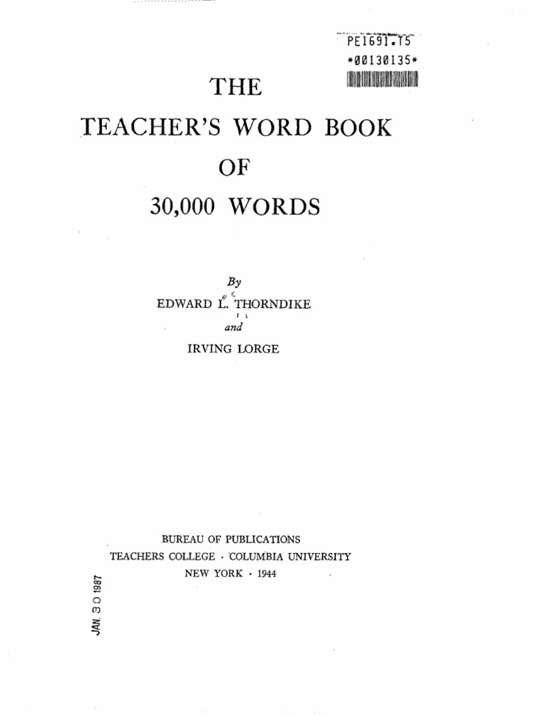 From The Teacher's Word Book PDF | PDF