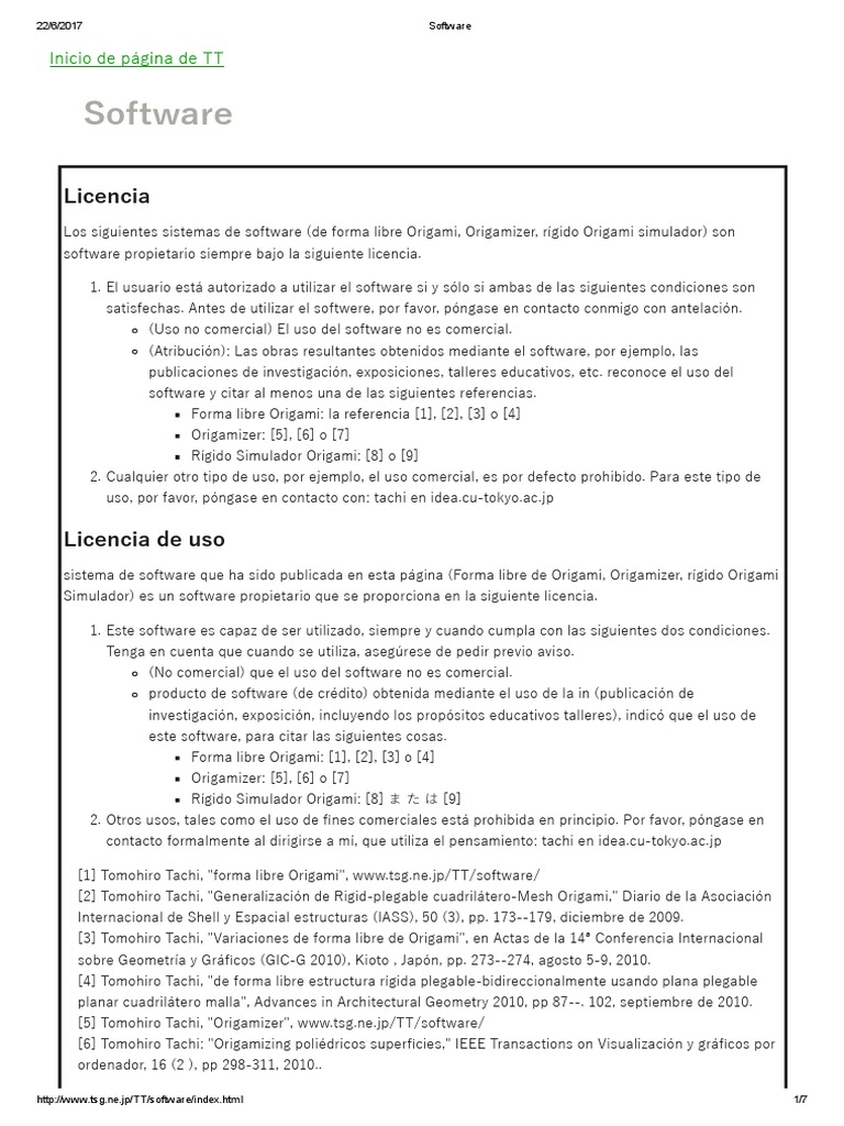Licencia y Uso de Software Origami | PDF | Software libre | Origami