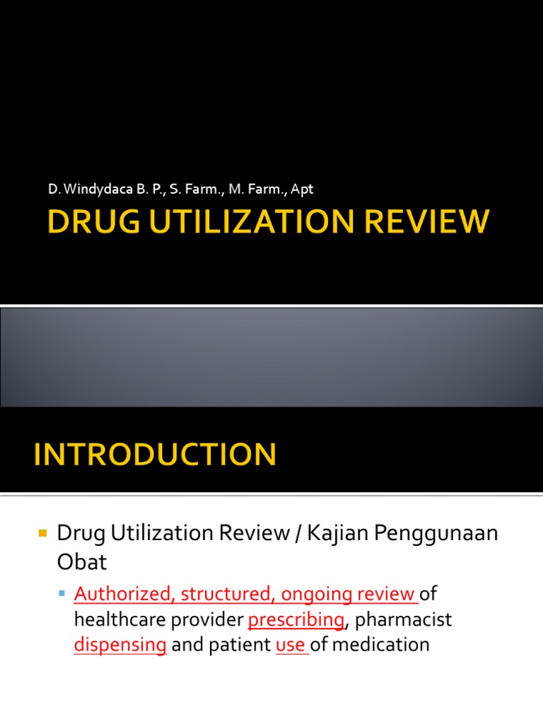 Drug Utilization Review | PDF | Sains & Matematika