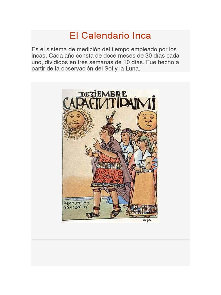 El Calendario Inca | PDF