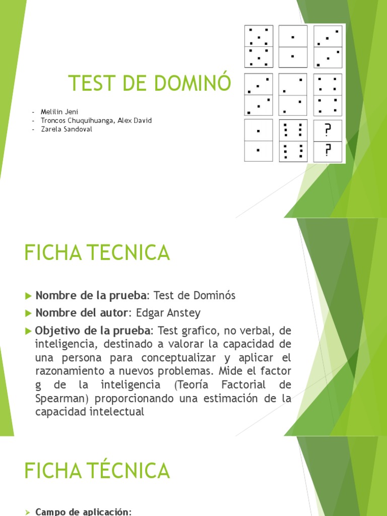 Test de Dominó | Descargar gratis PDF | Cognición | Science