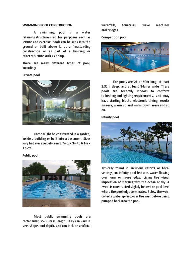 Swimming Pool Construction | PDF | Swimming Pool | Metro Manila