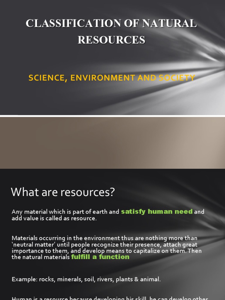 Classification of Natural Resources | PDF | Resource | Fuels
