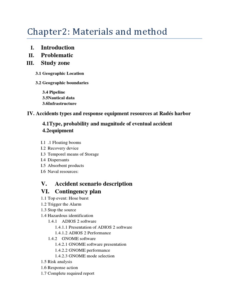 Chapter2: Materials and Method: Problematic Study Zone | PDF | Oil Spill | Petroleum