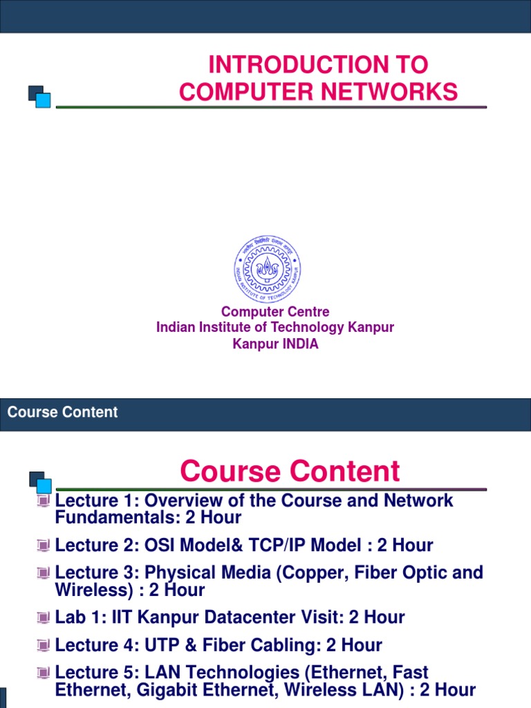 Iit Lecture Networking | PDF | Osi Model | Network Switch