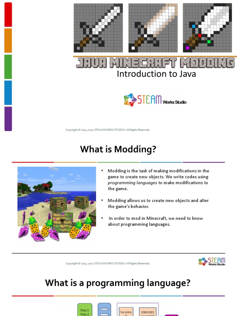 New Minecraft Day 1 | PDF | Java (Programming Language) | Data Type