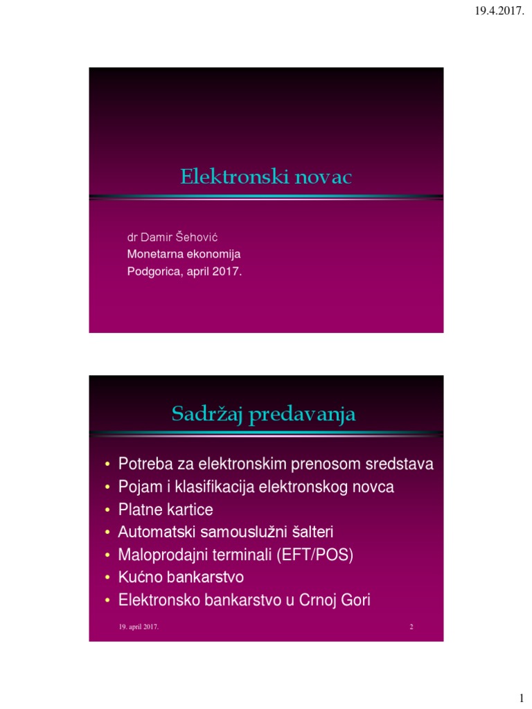 Elektronski Novac | PDF