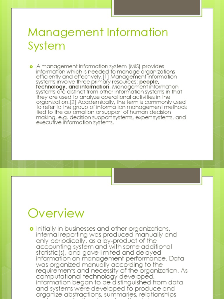 Mis Ppt Management Information System Enterprise Resource Planning
