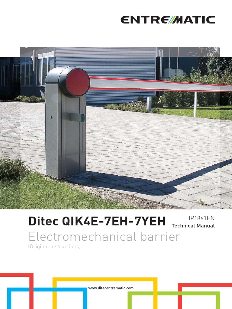 Ditec QIK4E-7EH-7YEH: Electromechanical Barrier | PDF | Switch | Door