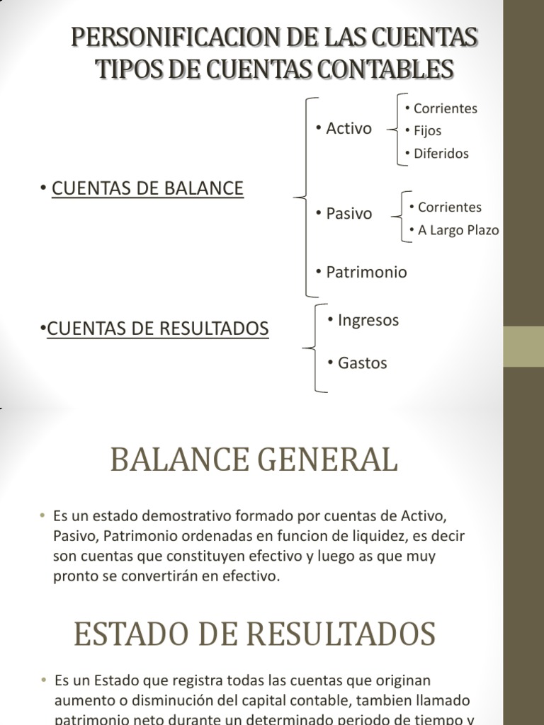Tipos de Cuentas Contables PDF | Descargar gratis PDF | Hoja de balance ...