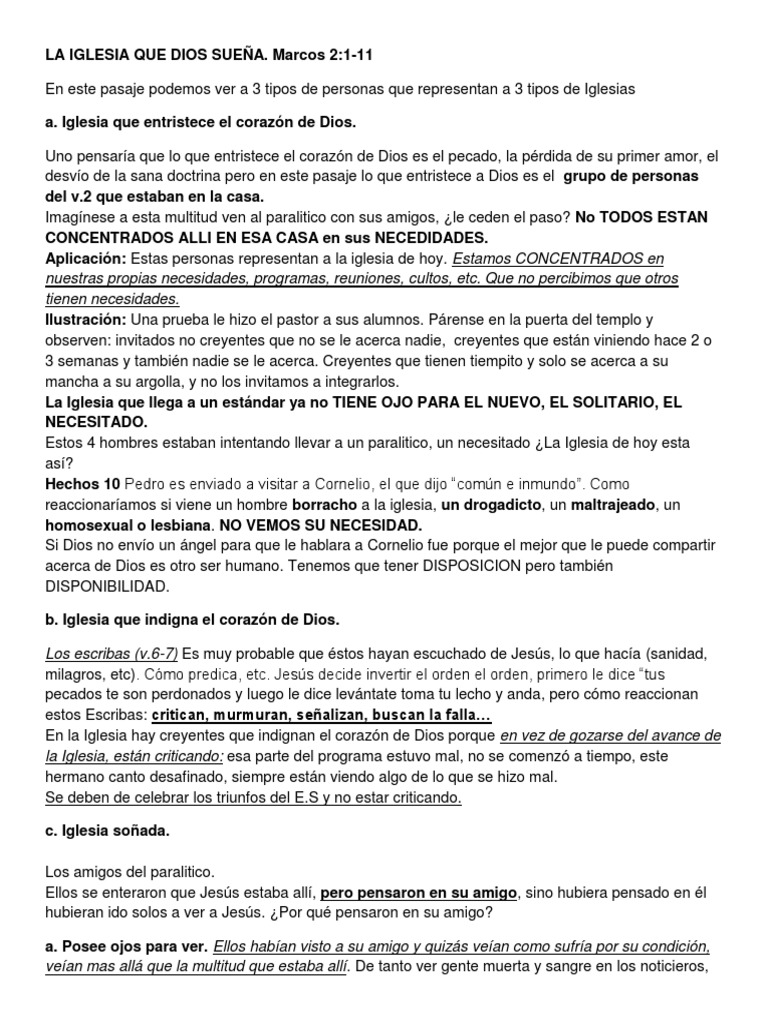 La Iglesia Que Dios Sueña | PDF | Jesús | Dios