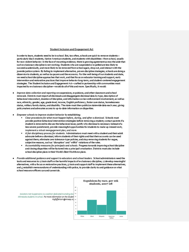 Studentinclusionactone Pager Updated | PDF | Inclusion (Education ...