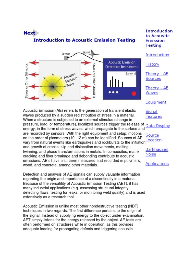 Introduction to Acoustic Emission Testing | PDF | Nondestructive ...