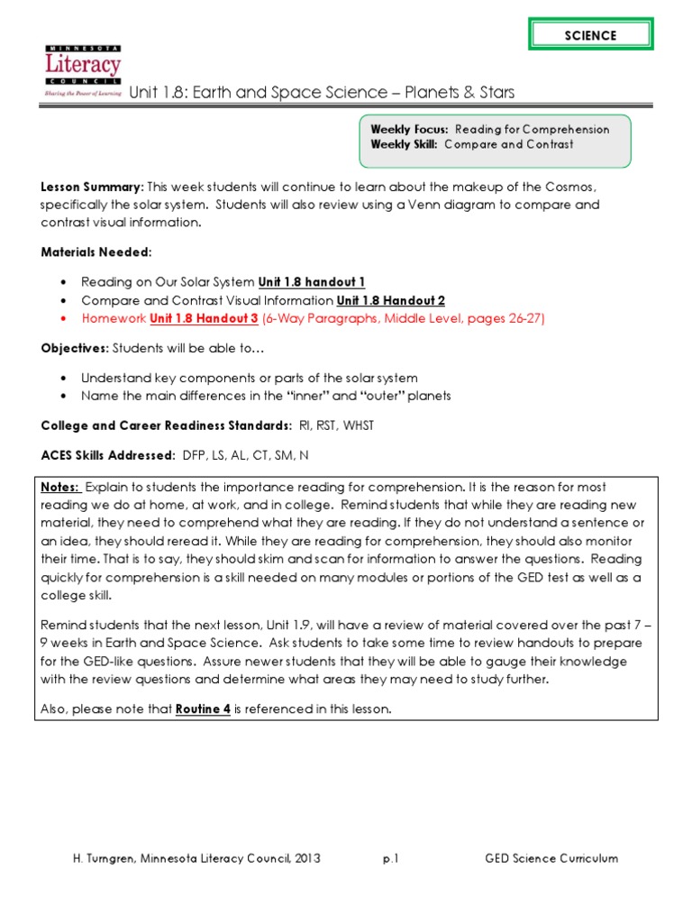Unit 1.8 Planets and Stars | PDF | Planets | Stars