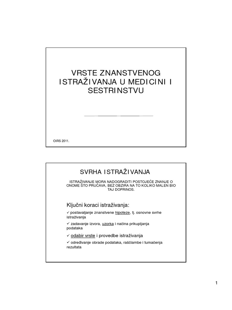 Vrste Znanstvenog Istrazivanja - Microsoft PowerPoint | PDF
