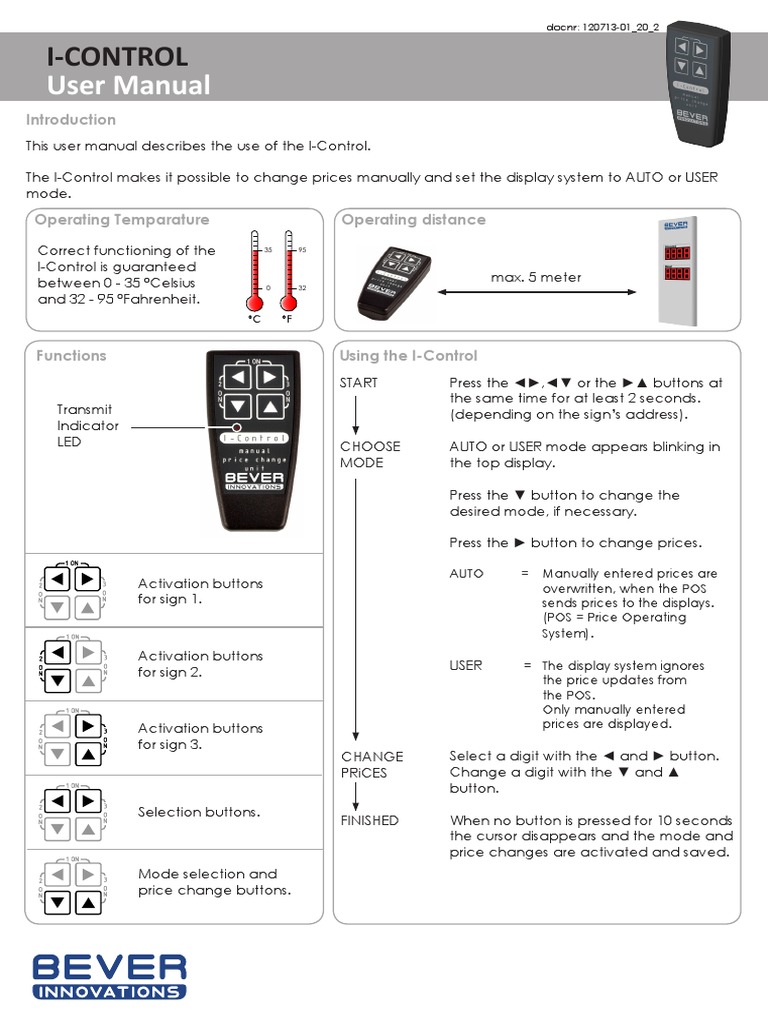 I Controller Remote Control Instructions (1) | Point Of Sale | Computing