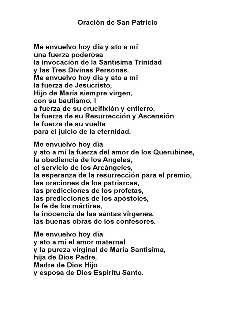 Oración de San Patricio | PDF | Cristo (título) | María, madre de Jesús