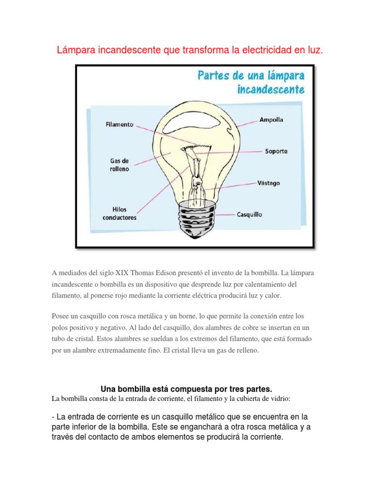 Lámpara Incandescente | PDF