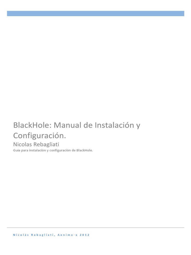 BlackHole Manual Es | PDF | Servidor HTTP Apache | Servidor (Computación)