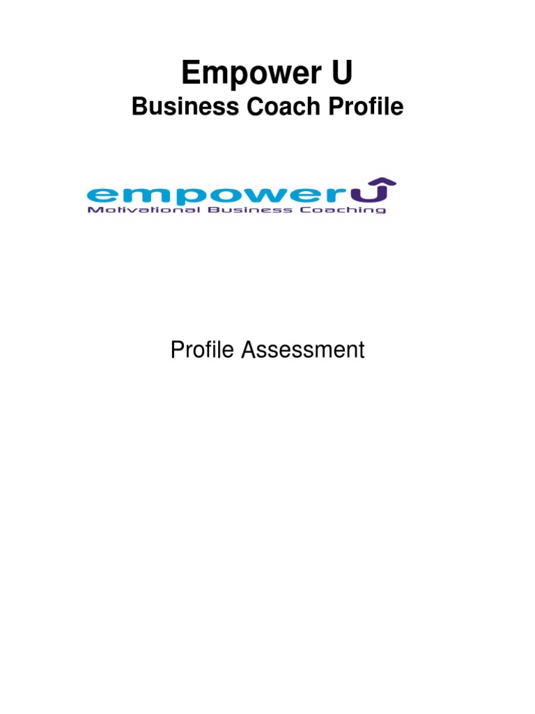Profile Empower U Assessment | PDF | Behavioural Sciences ...