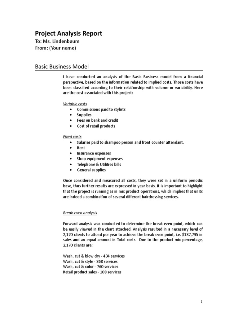Analysis Project Report | PDF | Profit (Accounting) | Revenue