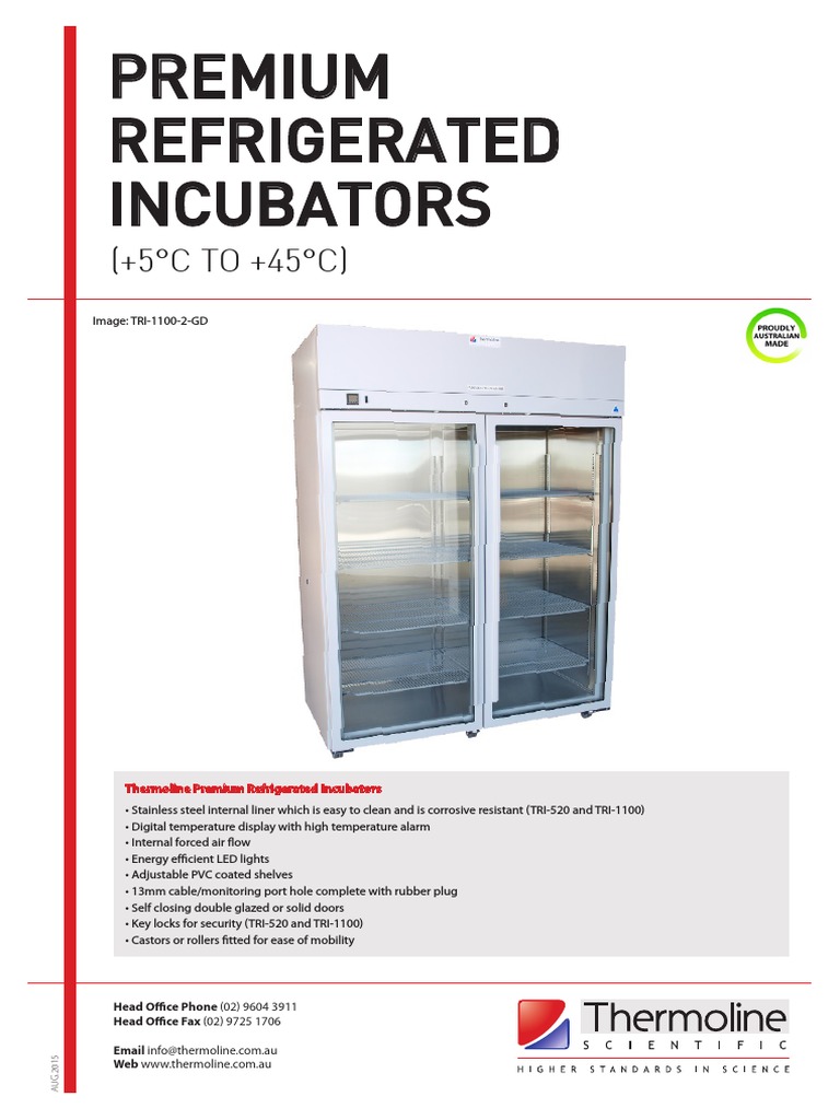 Dimension of Incubators | PDF | Stainless Steel | Temperature