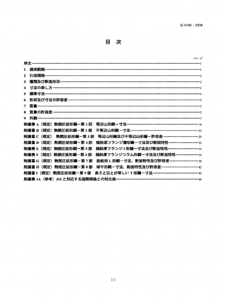 JIS G 3192:2008 Hot Rolled Steel Standards | PDF