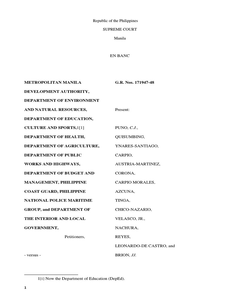 Republic of The Philippines Supreme Court Manila | PDF | Mandamus | Government