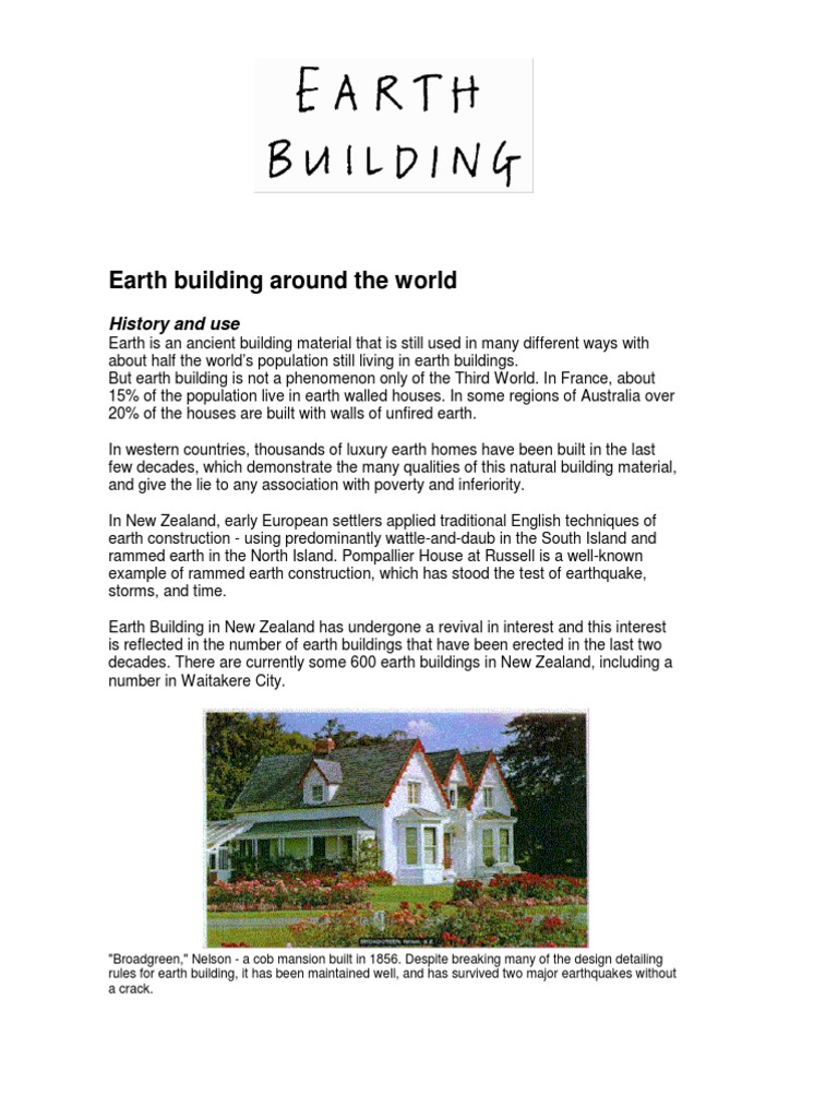 Earth Building Around The World | PDF | Brick | Roof