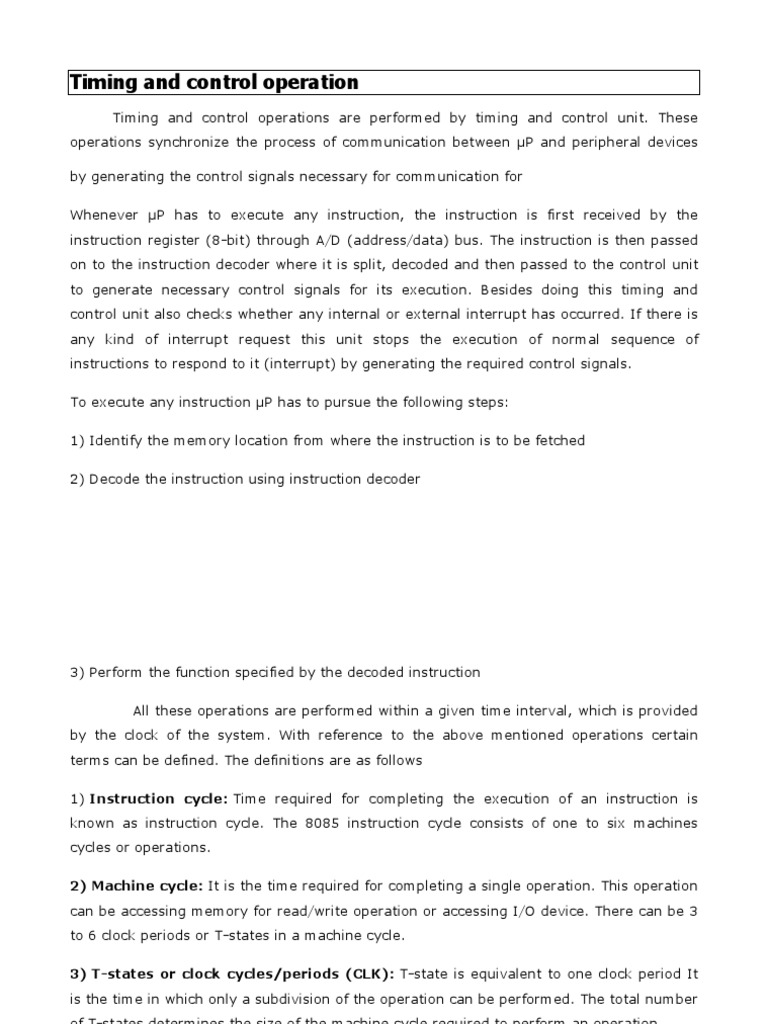 Timing and Control - 1 | PDF | Central Processing Unit | Computer Hardware