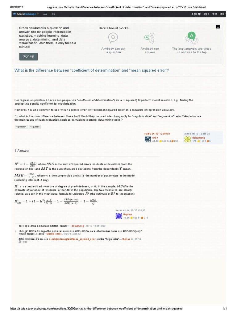 Root Mean Square-Stats | PDF | Mean Squared Error | Errors And Residuals