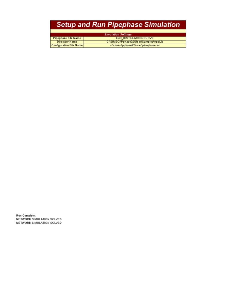 Pipephase Simulation Setup Guide | PDF | Barrel (Unit) | Pipe (Fluid Conveyance)