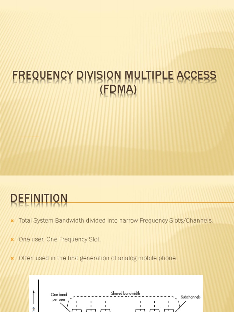 Frequency Division Multiple Access (FDMA) | PDF | Computers
