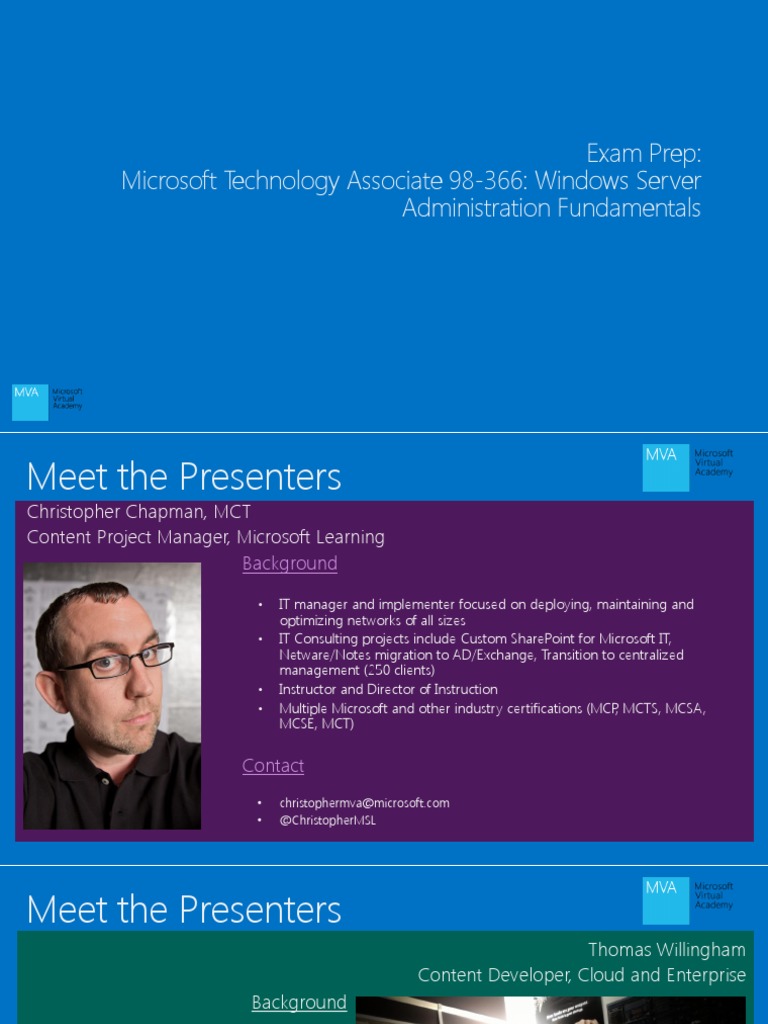 Exam Prep: Microsoft Technology Associate 98-366: Windows Server ...