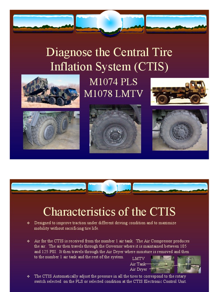 Diagnose the Central Tire Inflation System (CTIS): M1074 PLS M1078 LMTV